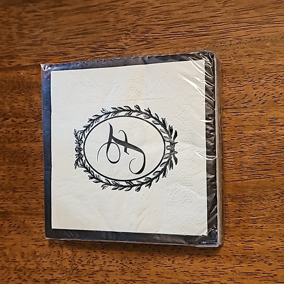 Mud Pie | Dining | Mud Pie Initial F 3ply Beverage Napkin 2 Count 0x10 ...